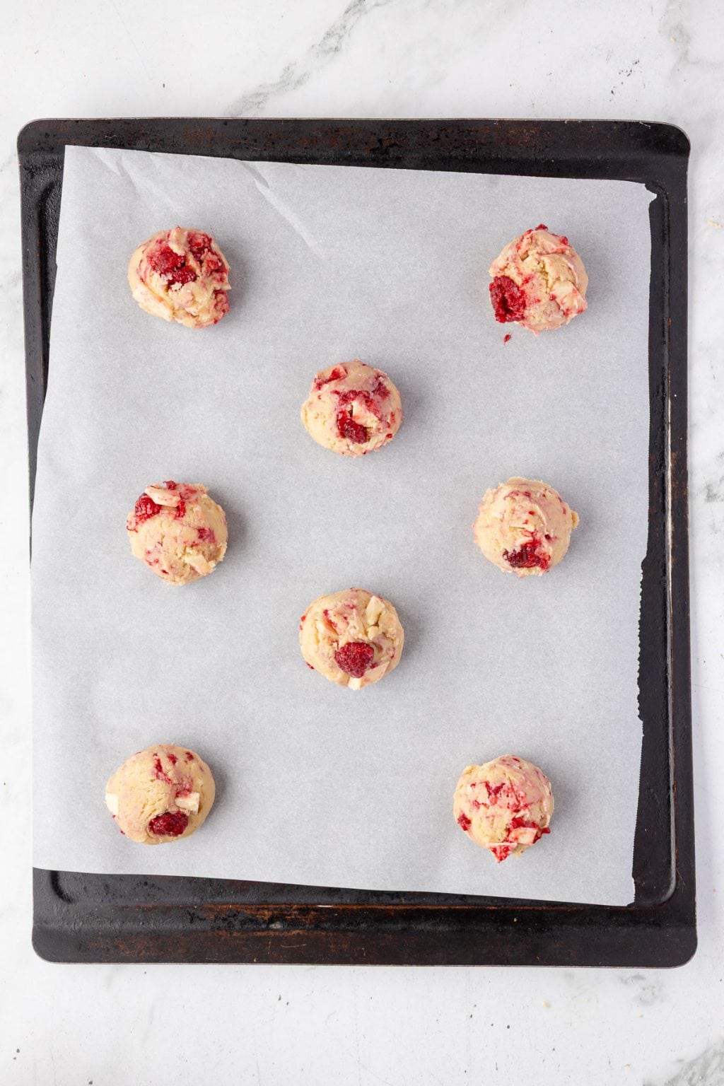 White Chocolate Raspberry Cookies - The Chaotic Table